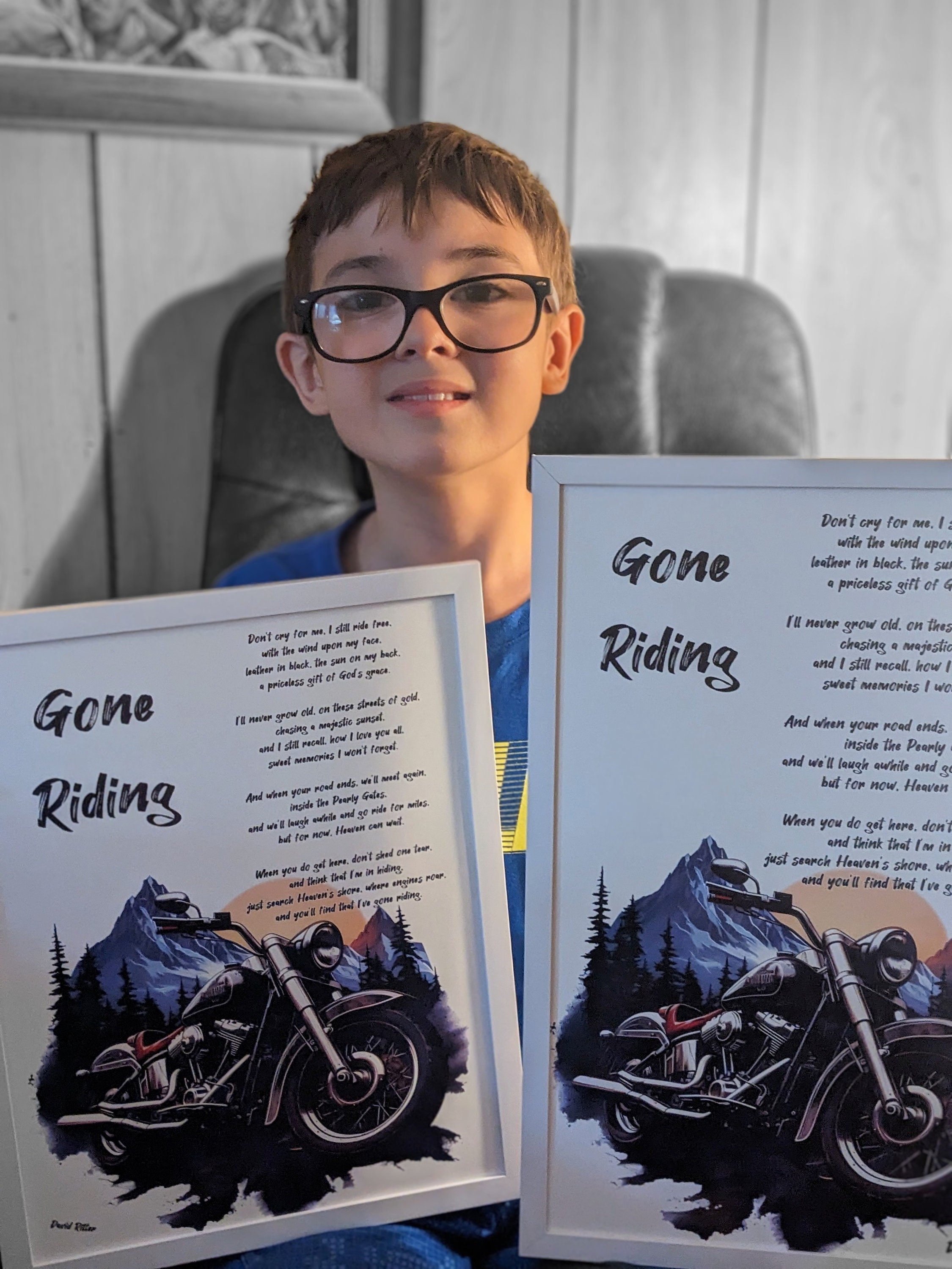 Motorcycle Memorial Poem Print: "gone Riding" Tribute - Etsy