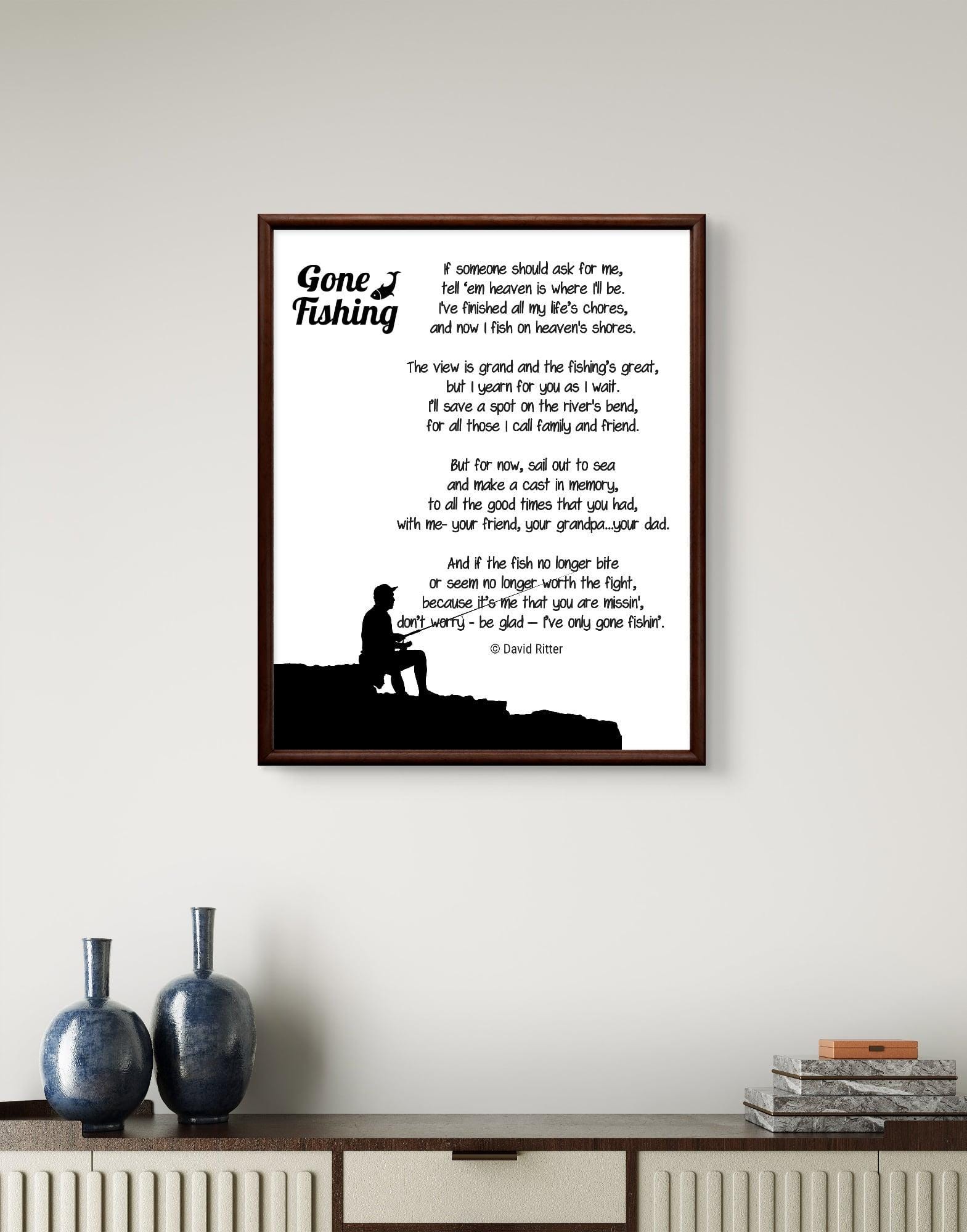 Gone Fishing Memorial Poem: Fisherman Tribute (digital Download) - Etsy