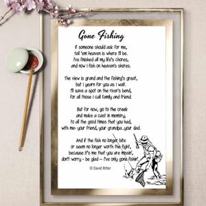 Gone Fishing Poem - Printable Memorial Download by David Ritter ...