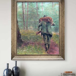 Vintage Gone Hunting Poem Print - Customizable Home Decor, Instant ...