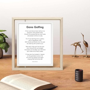 Gone Golfing Memorial Poem - Digital Download for Funeral Service ...