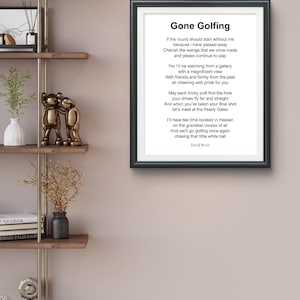 Gone Golfing Memorial Poem - Digital Download for Funeral Service ...
