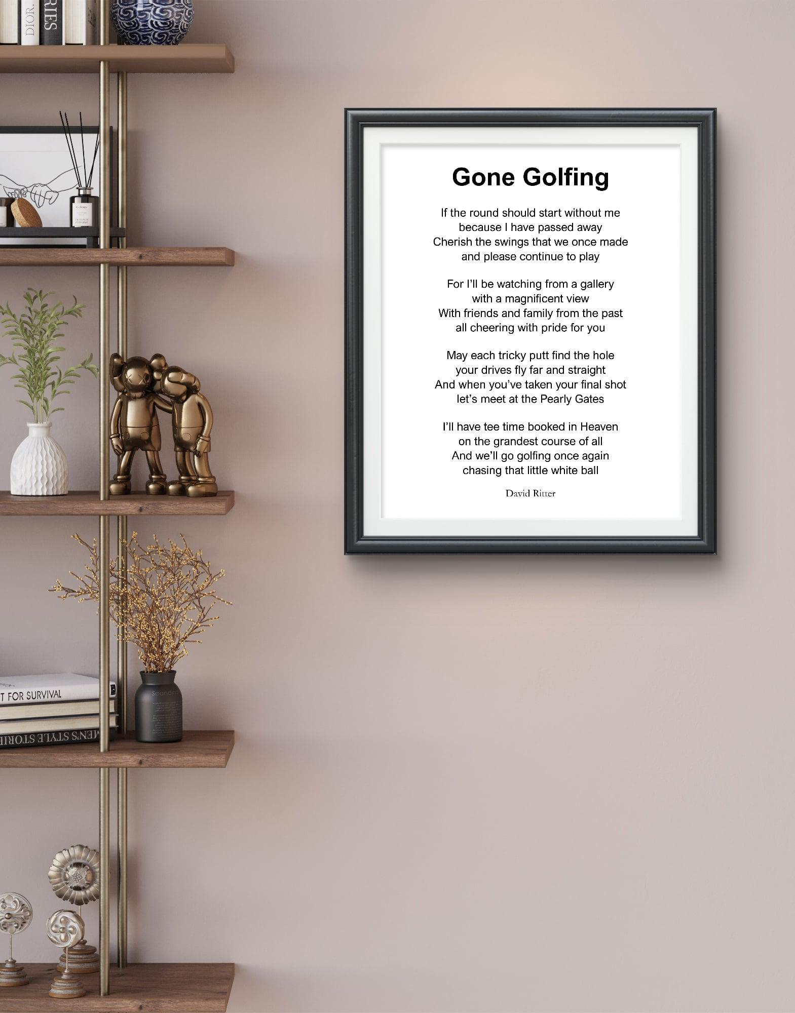 Gone Golfing Memorial Poem: Sympathy Gift for Golf Lovers (digital ...