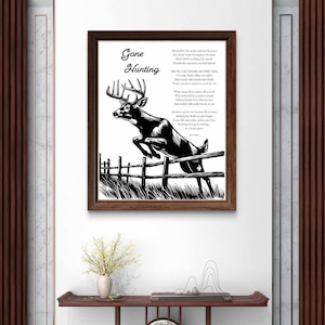Gone Hunting: A Heartfelt Memorial Poem, Printable Tribute for Hunters ...