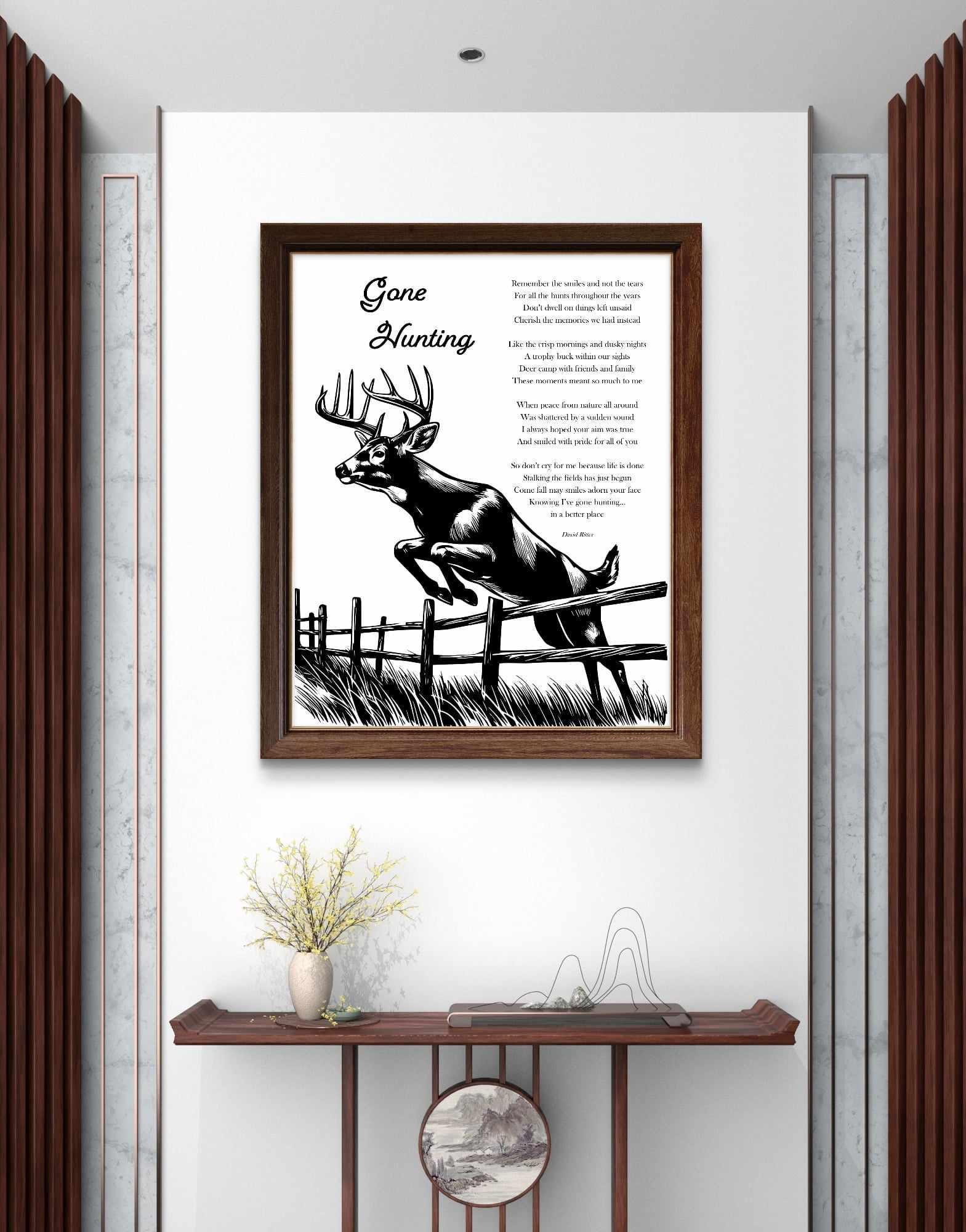 Gone Hunting: A Heartfelt Memorial Poem, Printable Tribute for Hunters ...