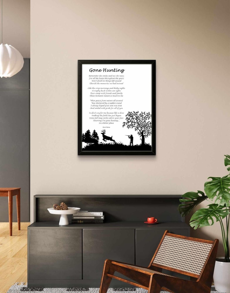 Gone Hunting Memorial Poem: Hunter Tribute Art (digital Download) - Etsy
