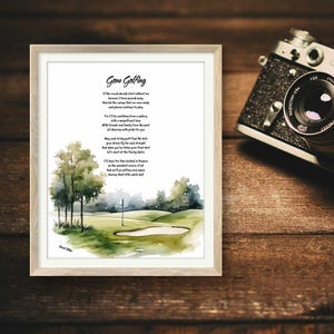 Gone Golfing Memorial Poem: Golf Tribute Sympathy Gift (digital ...