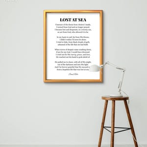 Lost at Sea Christian Poem: Faith & Redemption Art (digital Download ...