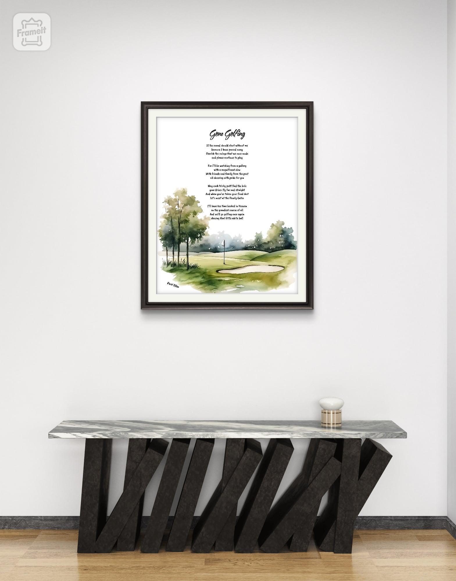 Gone Golfing Memorial Poem: Golf Tribute Sympathy Gift (digital ...