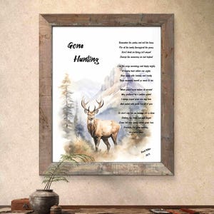 Gone Hunting Memorial Poem - Digital Download for Memorial Tribute ...