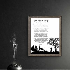 Gone Hunting Memorial Poem: Hunter Tribute Art (digital Download) - Etsy