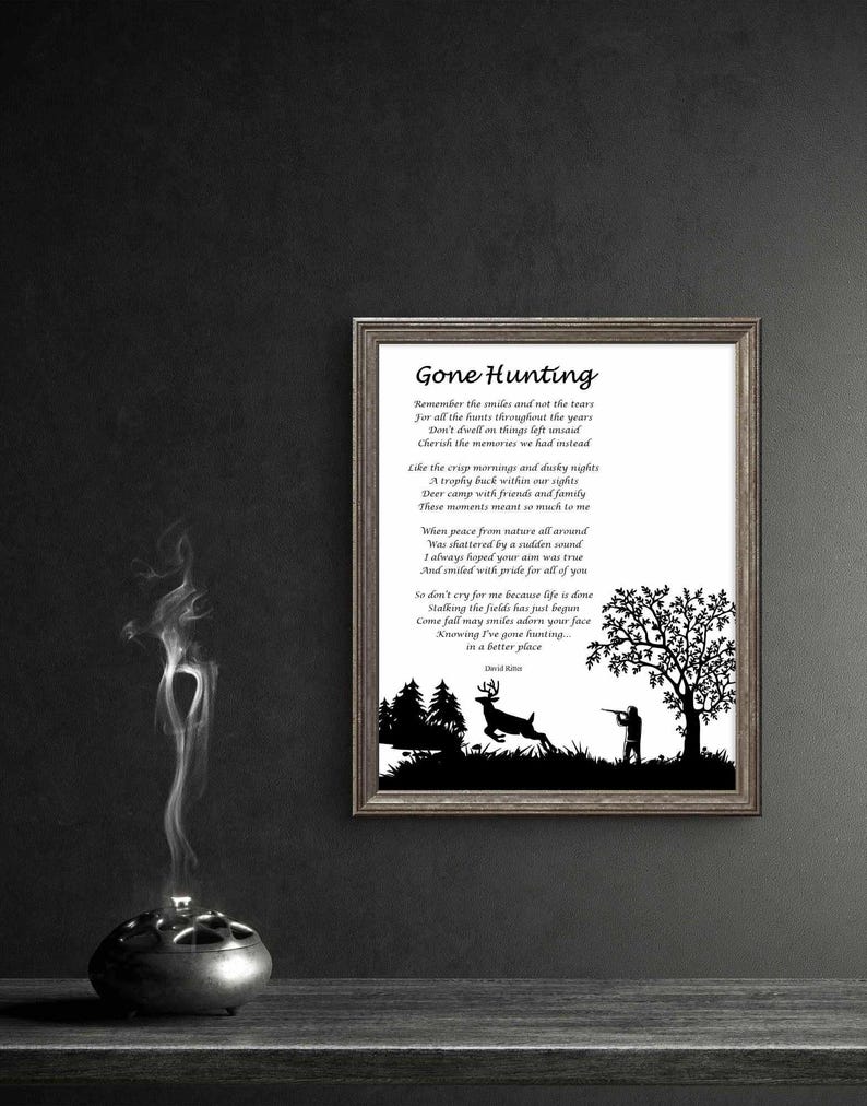 Gone Hunting Memorial Poem: Hunter Tribute Art (digital Download) - Etsy