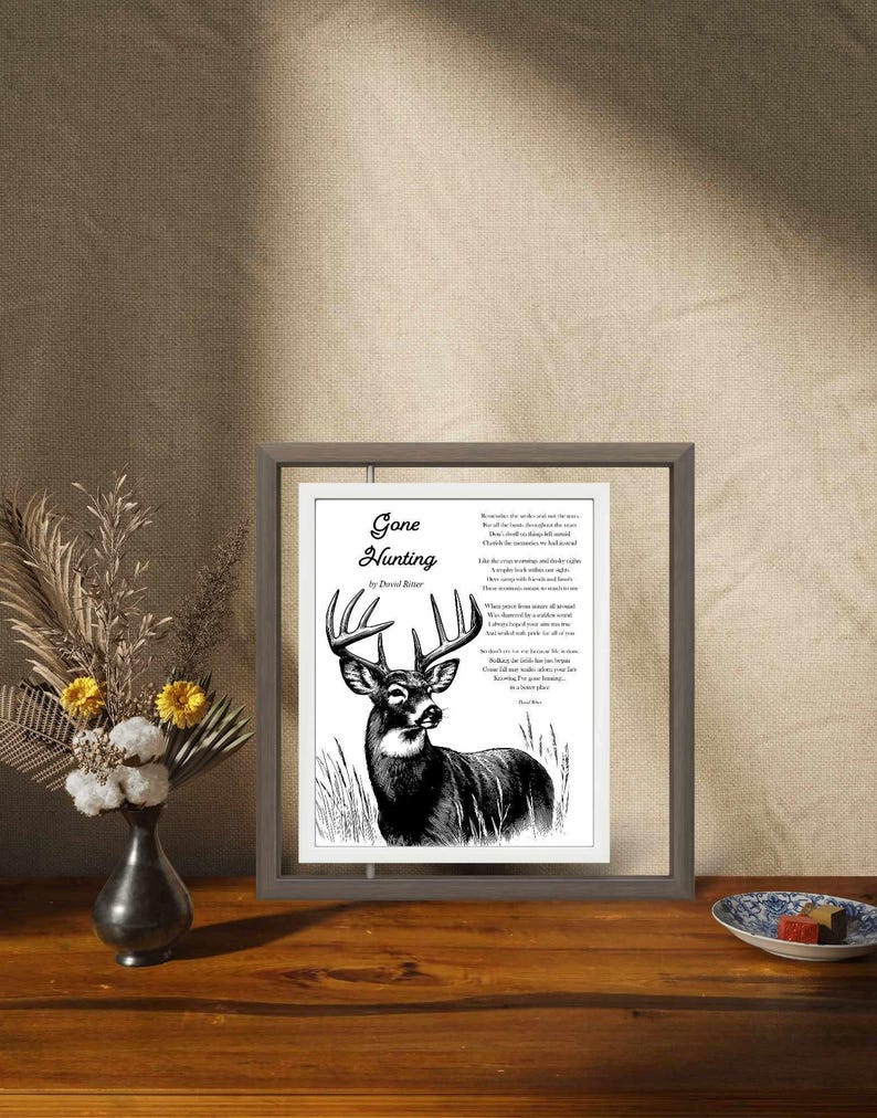 Hunting Memorial Poem: "gone Hunting" Print (digital Download) - Etsy