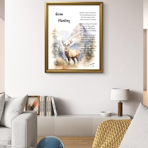 Gone Hunting Memorial Poem: Hunter Sympathy Gift (digital Download) - Etsy