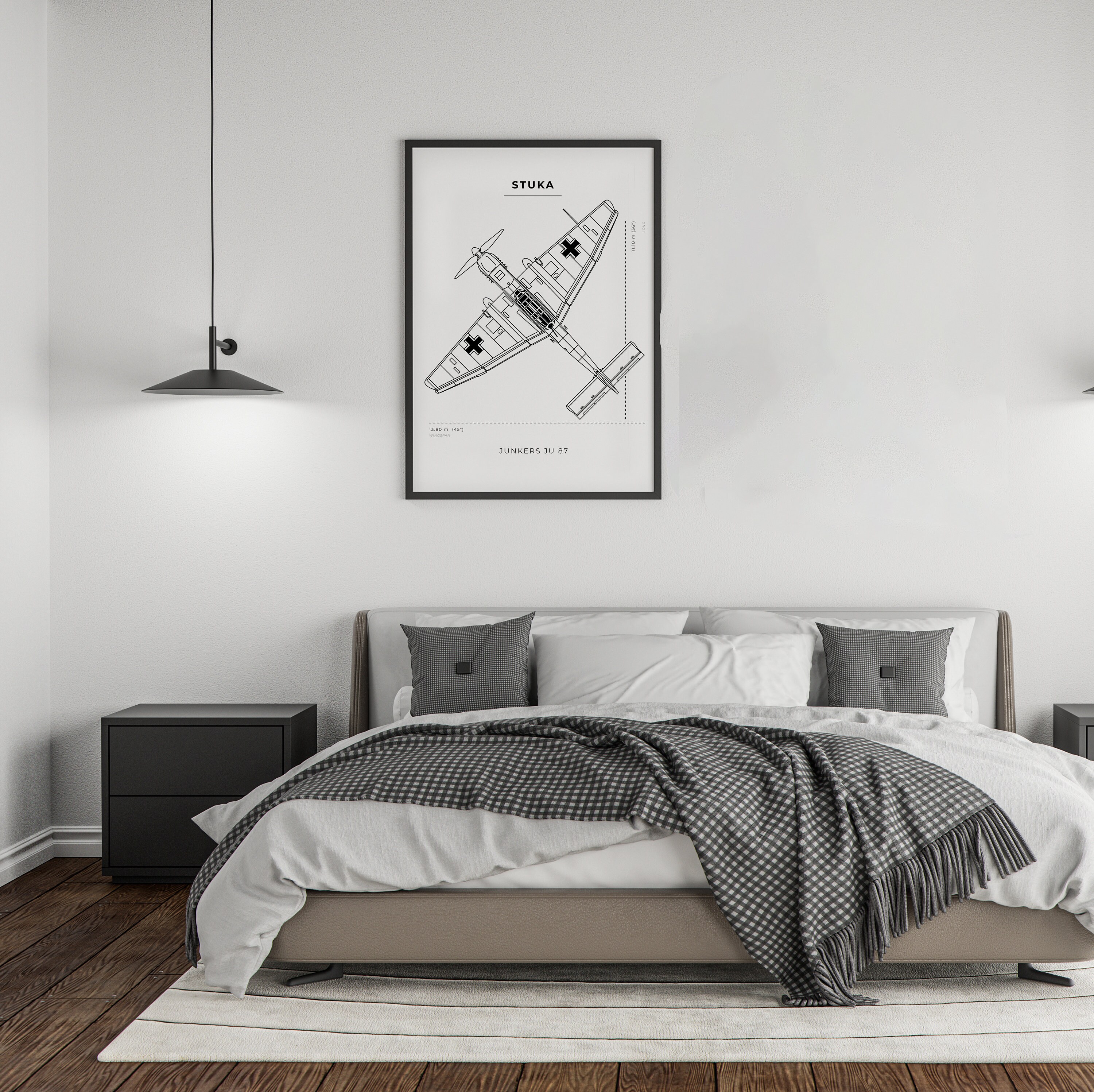 STUKA Blueprint Poster WW2 Wall Art Junkers Ju 87 - Etsy