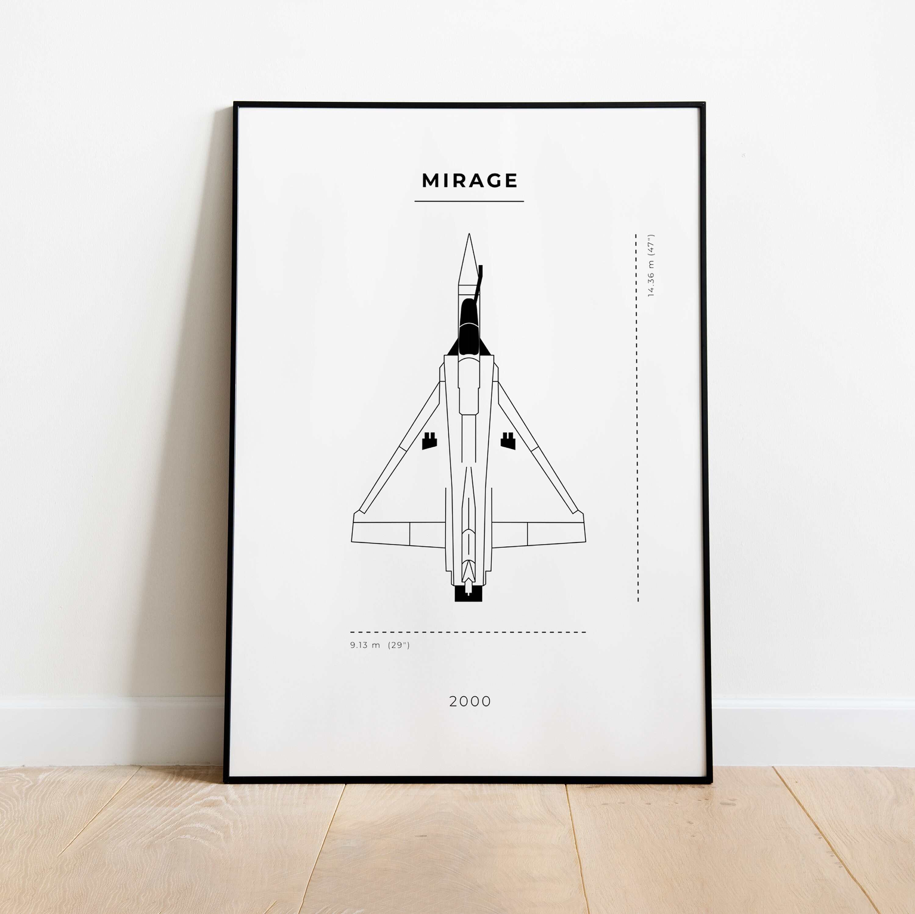 Mirage 2000 Blueprint Poster Fighter Jet Wall Art Mirage 2000 DIGITAL ...