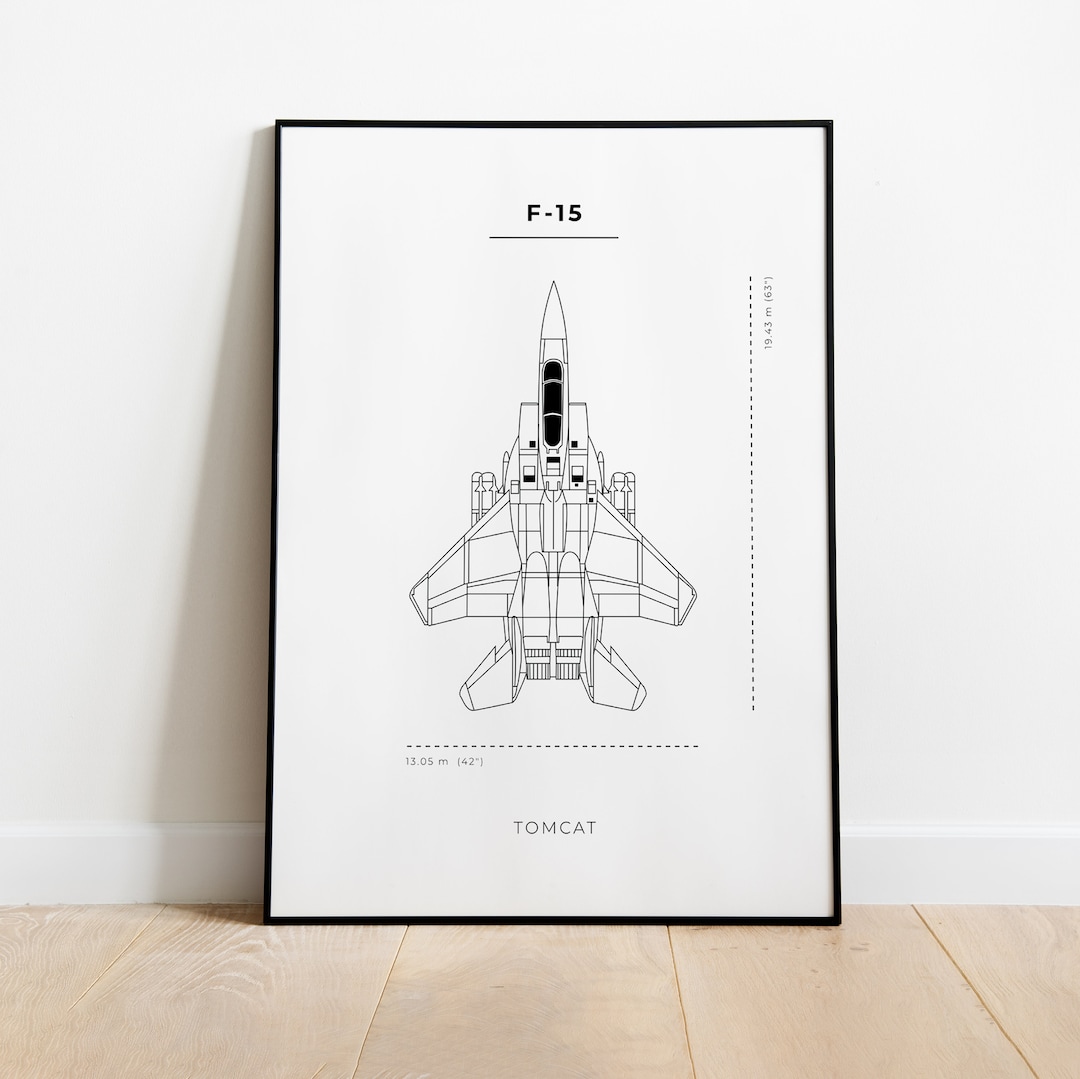 F15 Poster: Minimalist Fighter Jet Wall Art (digital Download) - Etsy