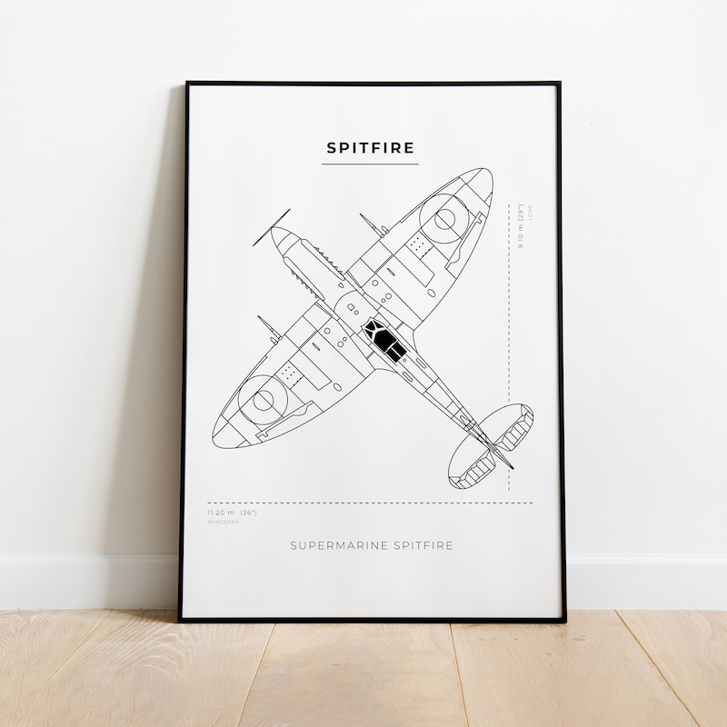 Spitfire Aviation Poster - Etsy