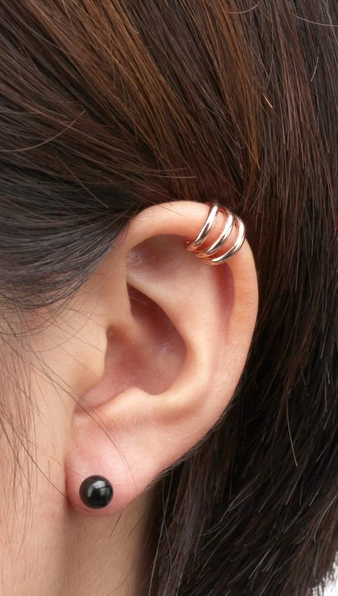 Gold Geometric Tripple Ear Cuff Ear Clip - Etsy