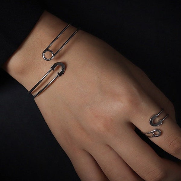Safety Pin Bangle - Etsy