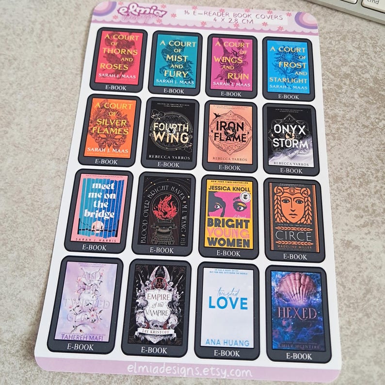 Custom Book Cover Stickers: Reading Journal Planner Decals - Etsy