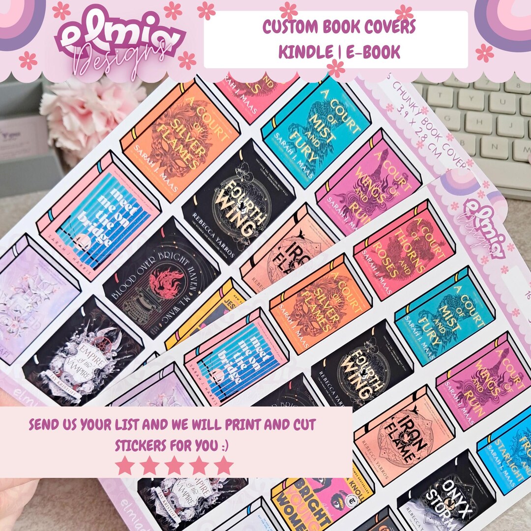 Custom Book Cover Stickers: Reading Journal Planner Decals - Etsy