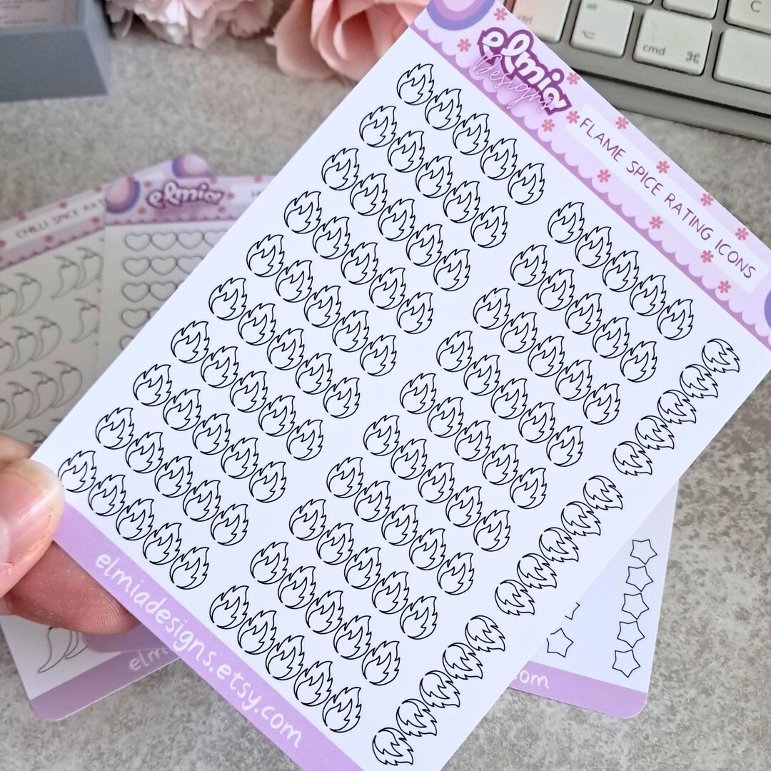 Book Rating Stickers: Smut Spice Level Review - Planner Stickers - Etsy