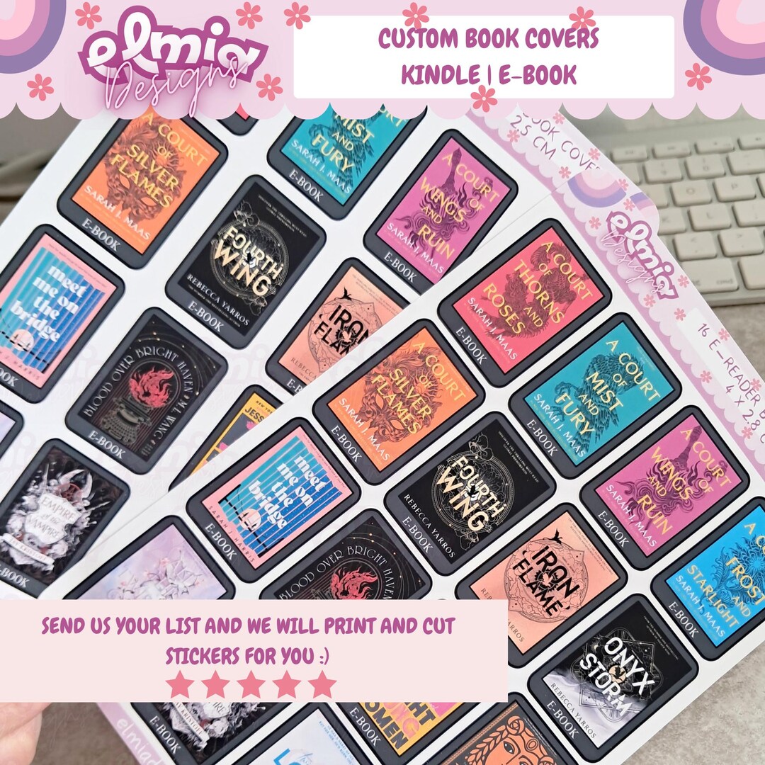 Custom Book Cover Stickers: Reading Journal Planner Decals - Etsy