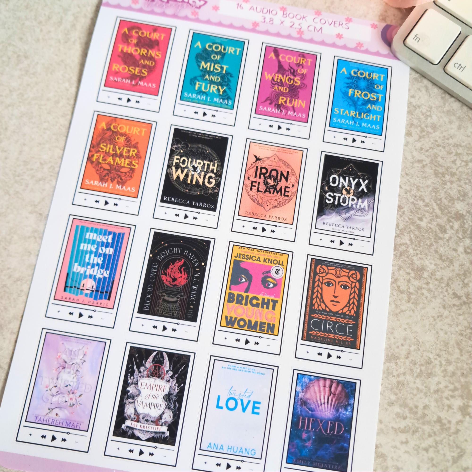 Custom Book Cover Stickers: Reading Journal, Booktok (5x7 Inch Sheet ...