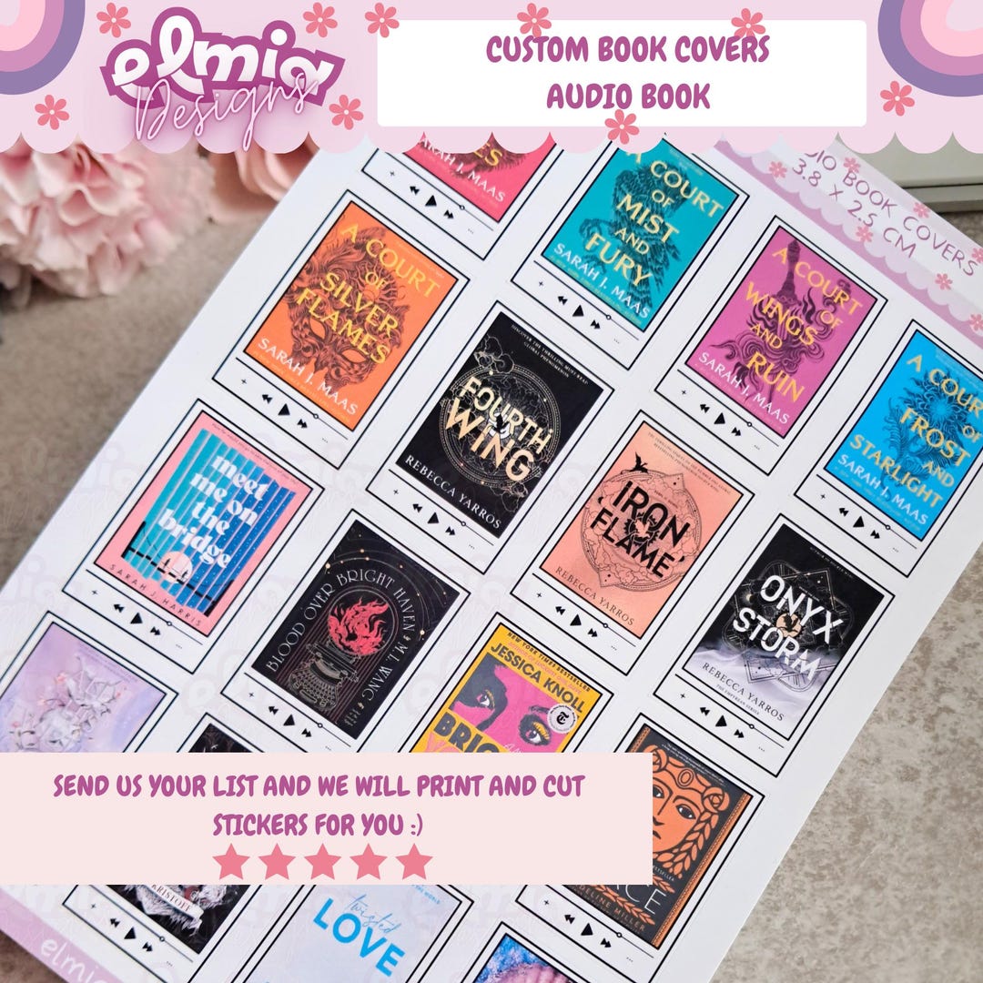 Custom Book Cover Stickers: Reading Journal Planner Decals - Etsy
