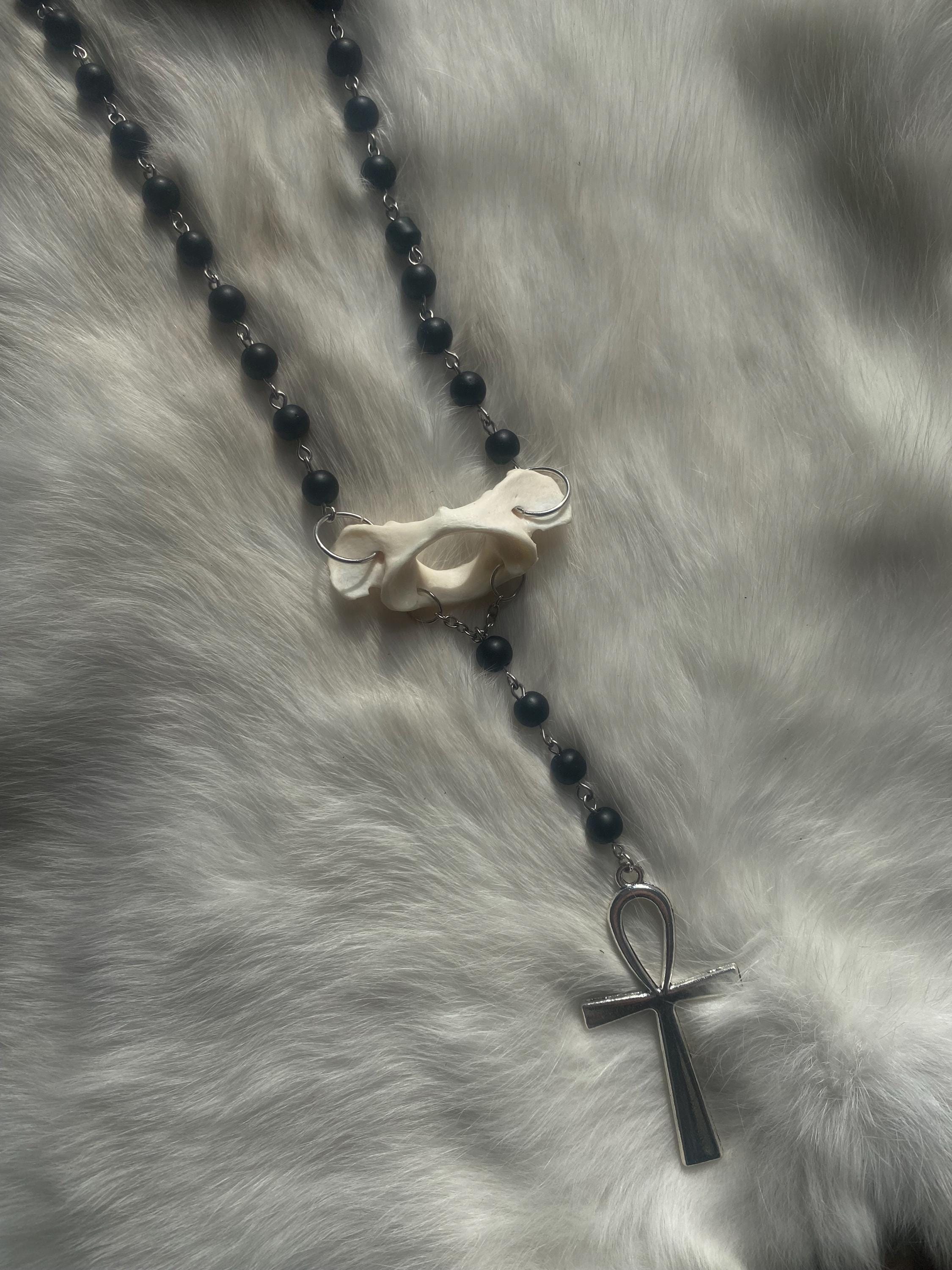 Rosary Bone Necklace Oddities and Curiosities - Etsy