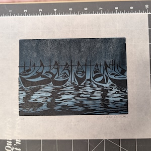 Original Linocut, Handmade Original Linocut, SC Artist, Original Art ...