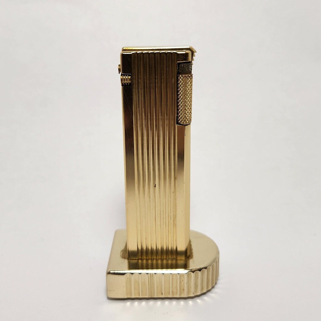 Vintage Cygnus Gold Tone Engraved Table Top Lighter - Etsy