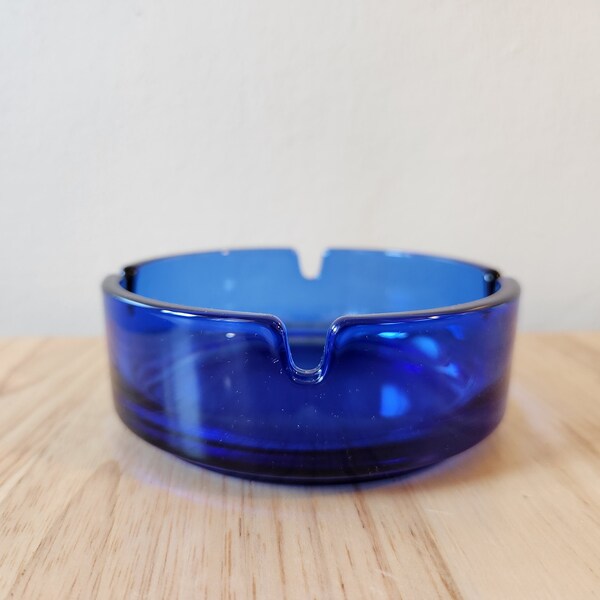 Vintage Blue Ashtray - Etsy