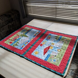 Placemats, Camping Theme, Handmade and Quilted in the USA, Set of 2 - Etsy