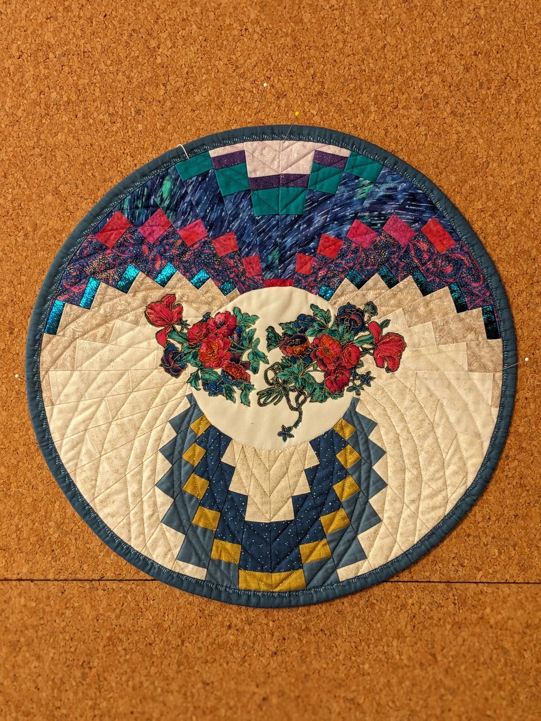 Round Quilted Table Topper Made in USA - Etsy