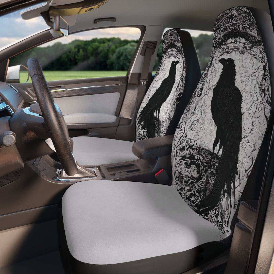 Dark Raven Car Seat Cover Gothic Car Decor Raven Seat - Etsy