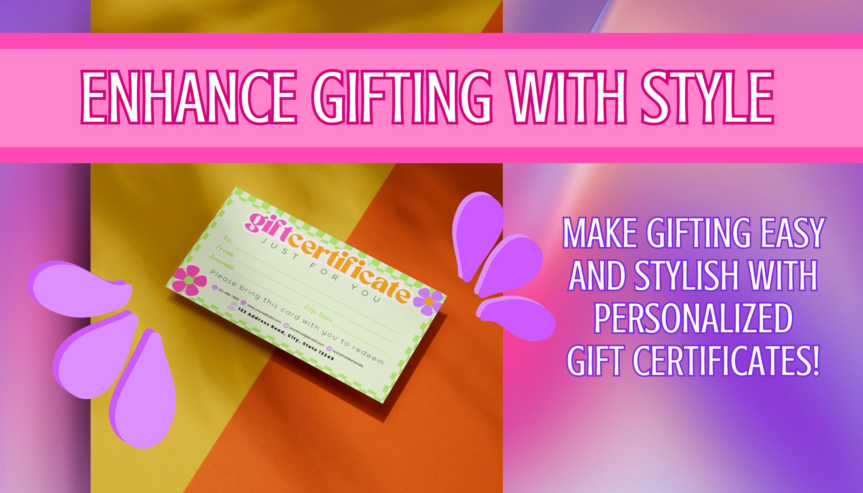 Gift Certificate Template | Editable Canva Template, Bold Gift ...
