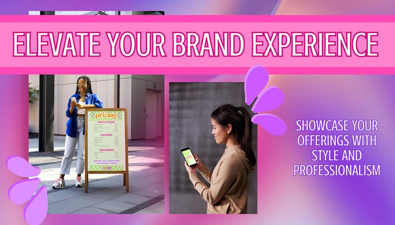 Price List Template | Editable Canva Template, Bold and Vibrant Price ...