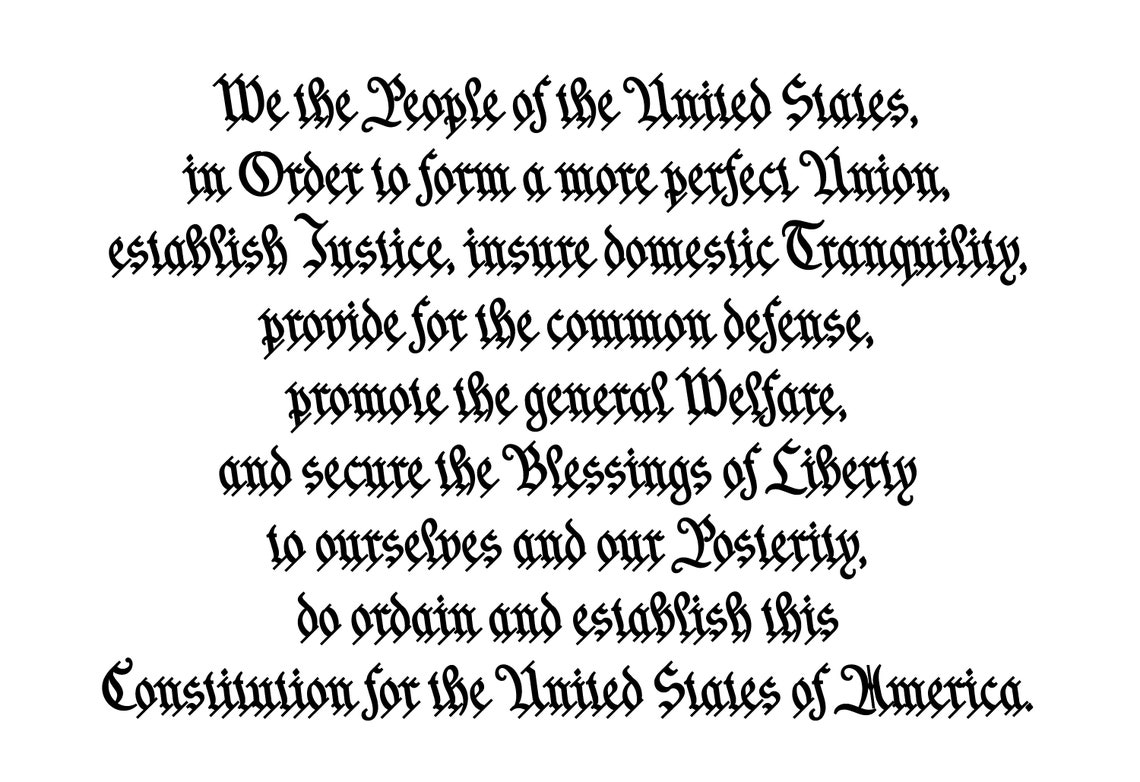 We the People Preamble SVG – US Constitution Vector for Cricut ...