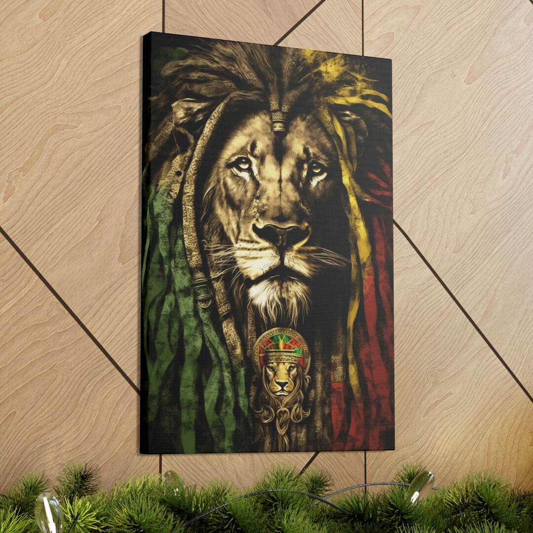 Rasta Lion (style Ten) Canvas Gallery Wraps - Etsy