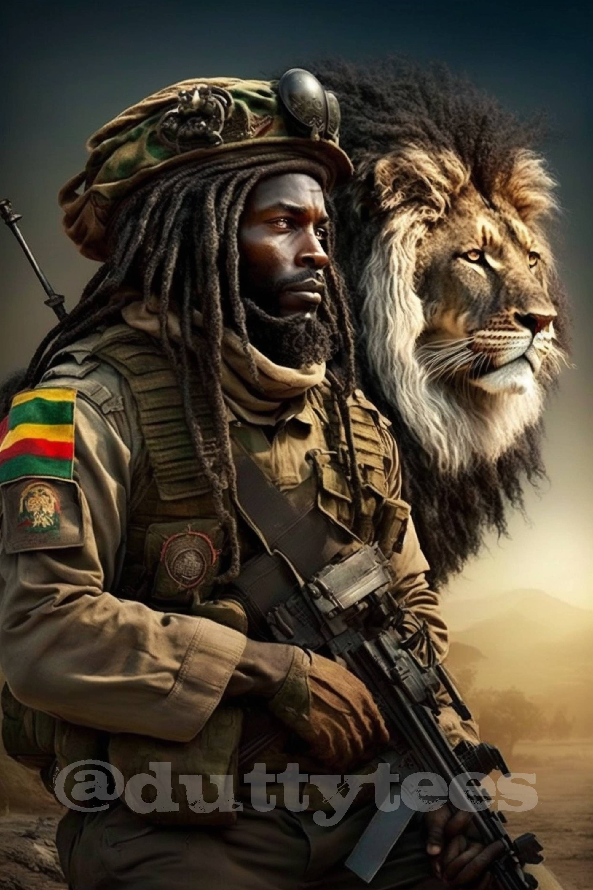 Rasta Soldier With Lion (style 09A) - DIGITAL DOWNLOAD ONLY - Etsy