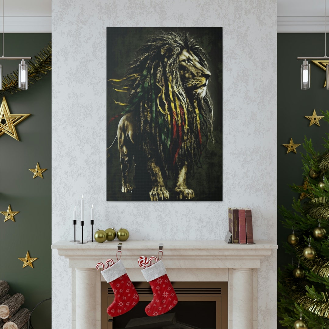 Rasta Lion (style Nine) Canvas Gallery Wraps - Etsy