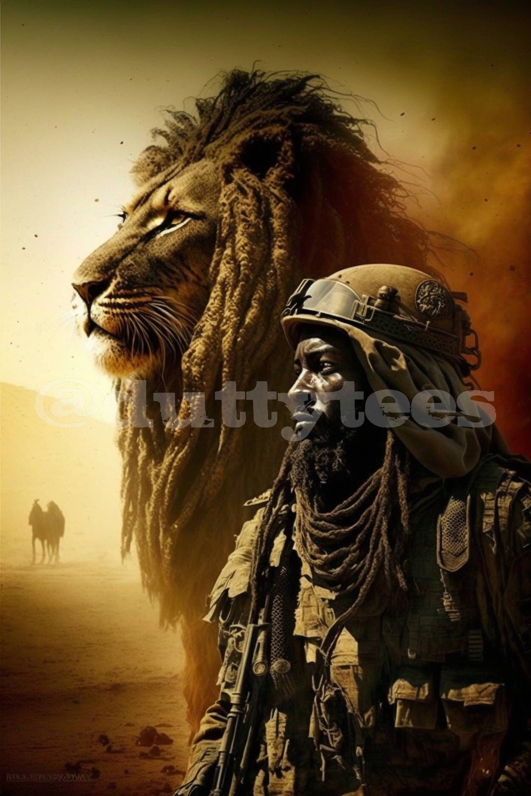 Rasta Soldier With Lion (style 03A) - DIGITAL DOWNLOAD ONLY - Etsy