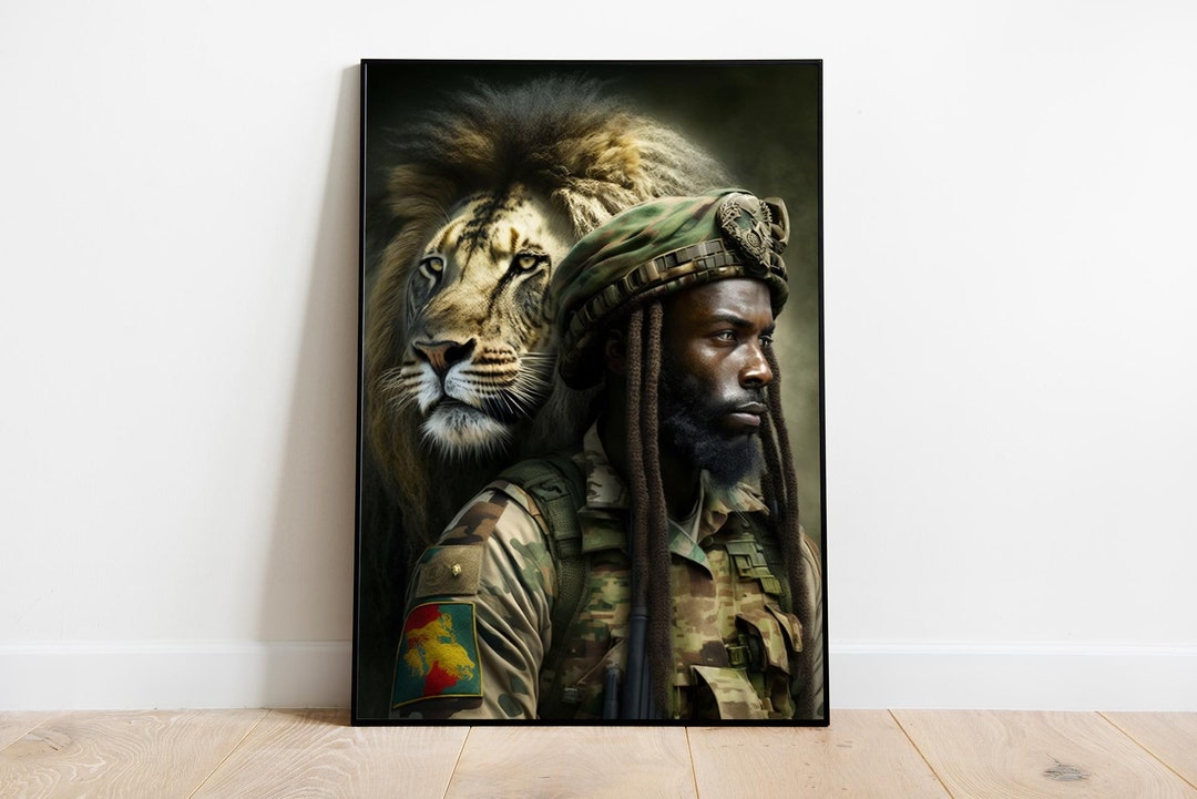 Rasta Soldier With Lion (style 05A) - DIGITAL DOWNLOAD ONLY - Etsy