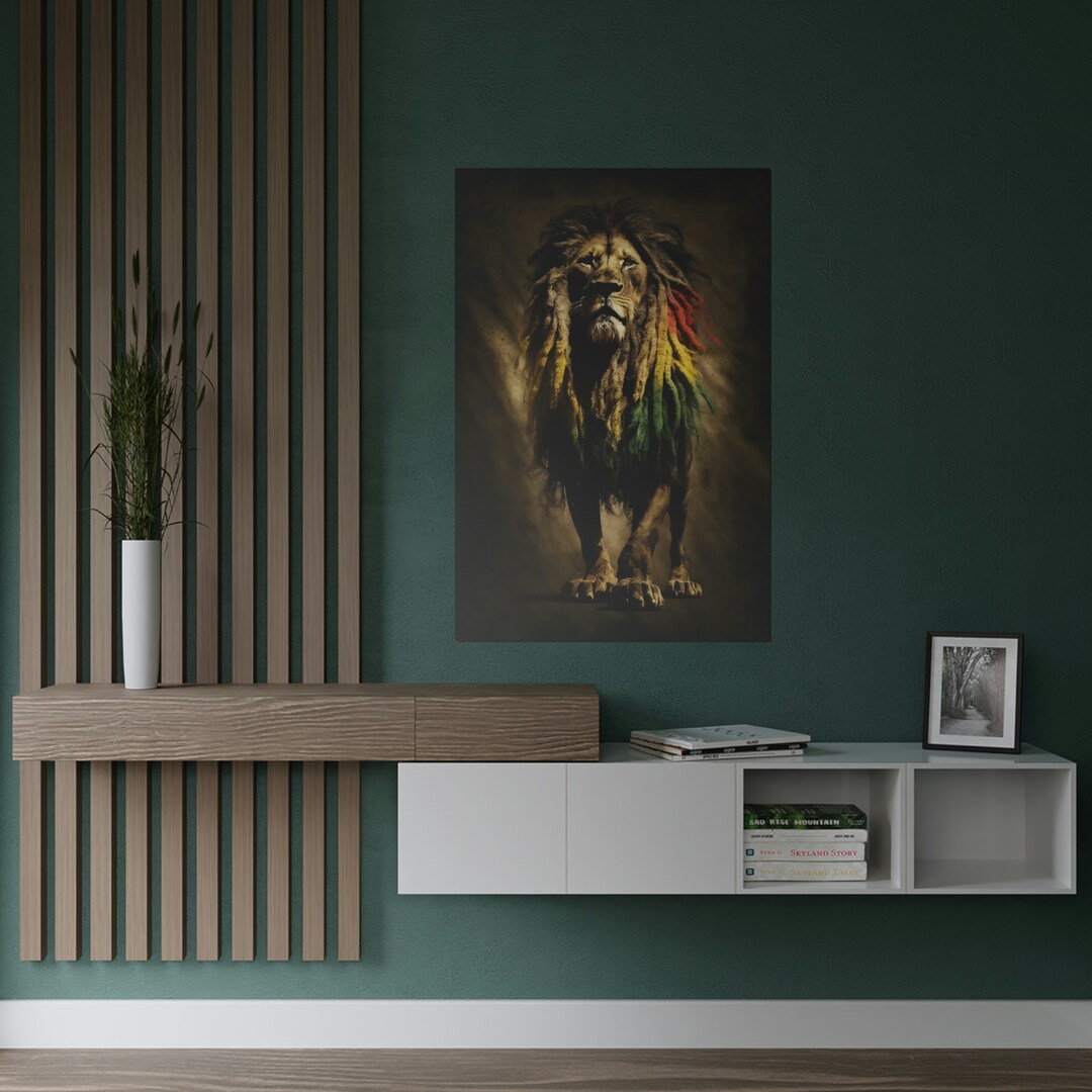Rasta Lion (style Two) Satin Posters (300gsm) - Etsy