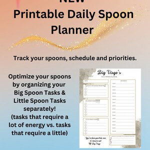 New Printable Daily Spoon Planner - Neutral - Etsy