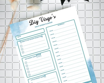New Printable Daily Spoon Planner for Chronic Illness - Etsy