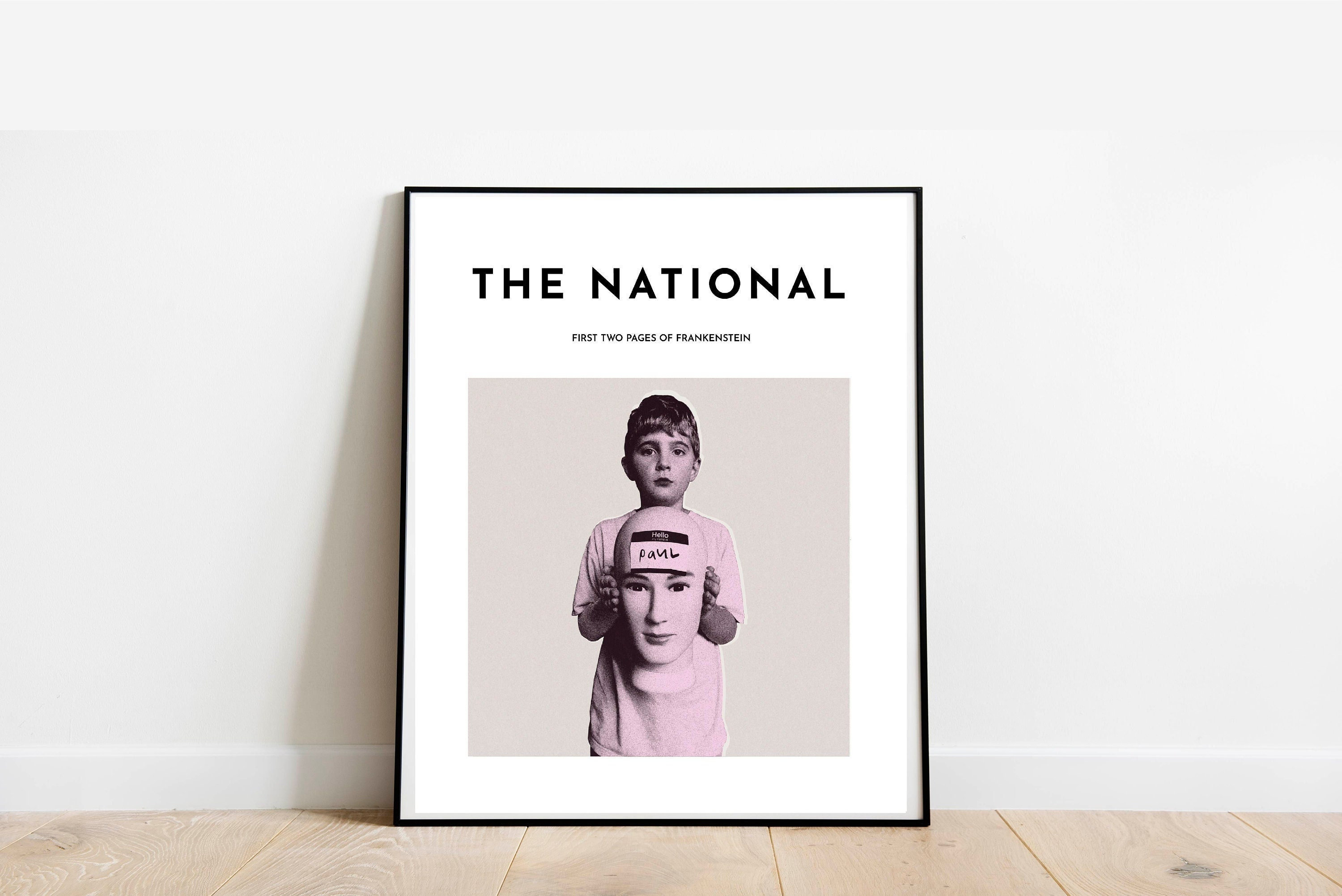 The National - First Two Pages of Frankenstein Album Inspired Digital ...