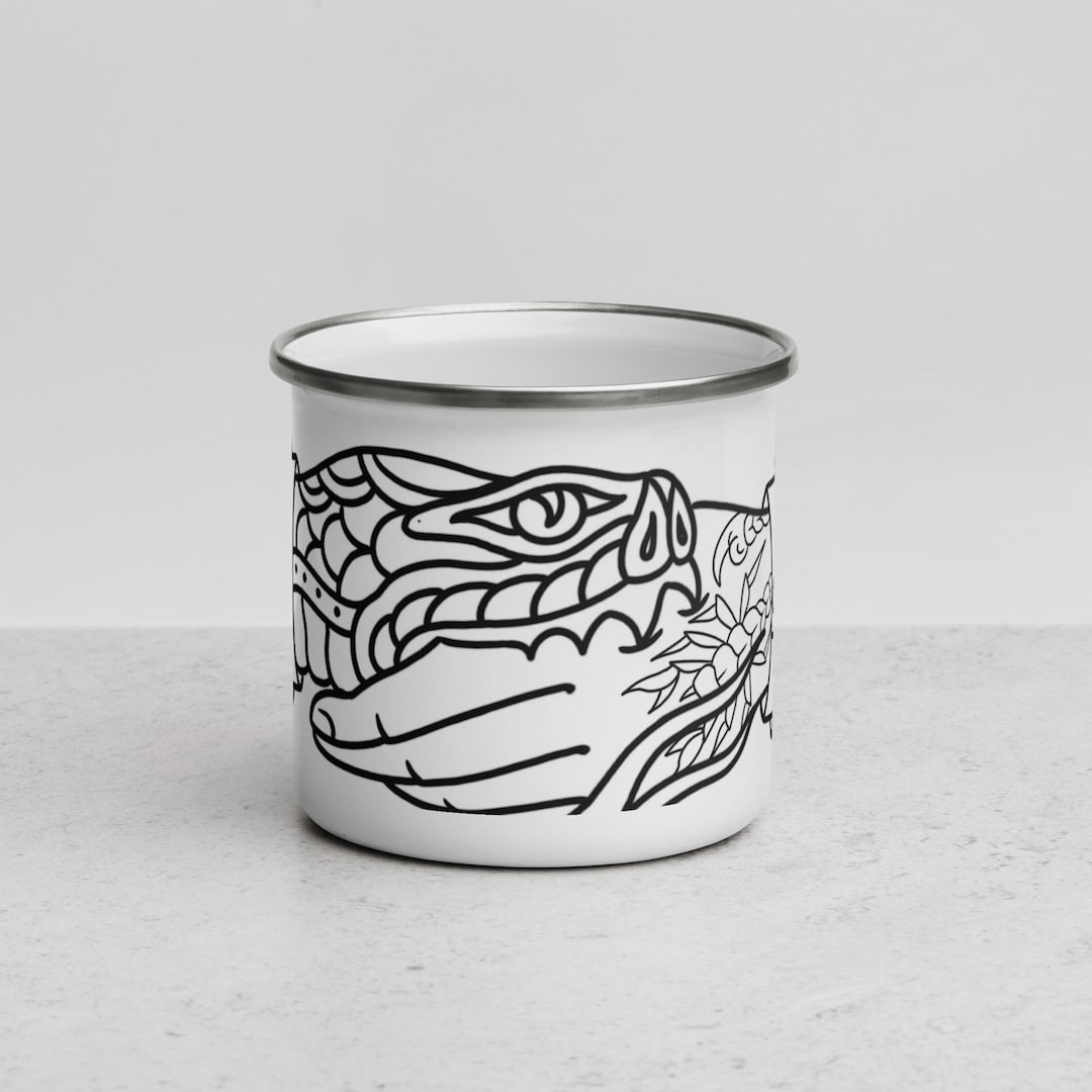 Snake Handshake Camp Mug - Etsy
